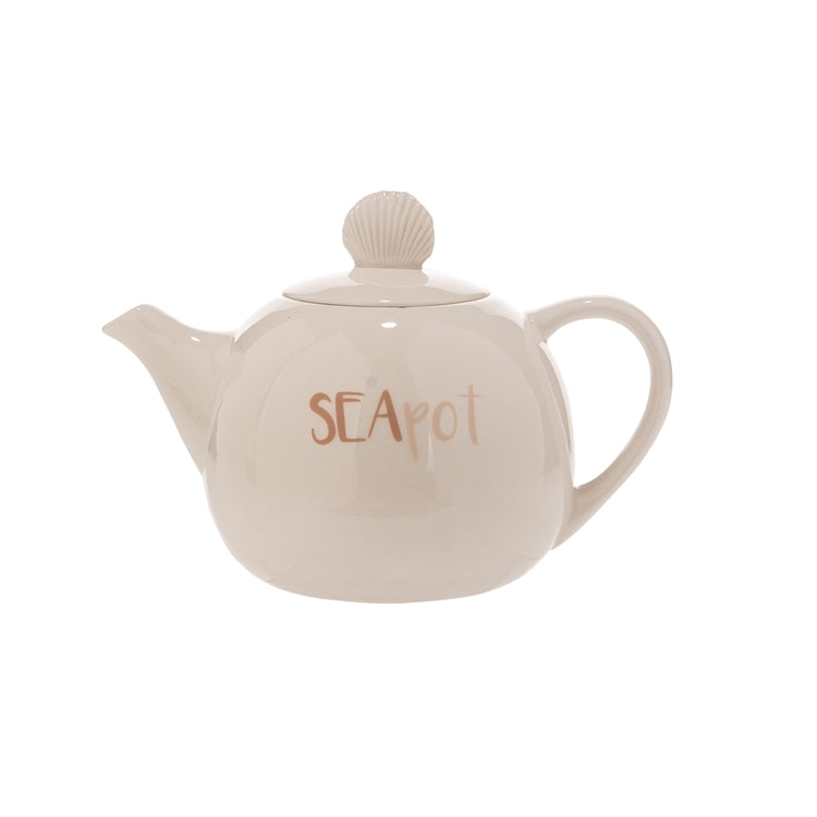 CERAMIC SEAPOT TEAPOT WITH SEASHELL LID – The Willows Day Spa & Gifts
